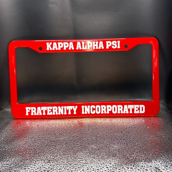 Other | New Kappa Alpha Psi Custom License Plate Frame Red | Poshmark